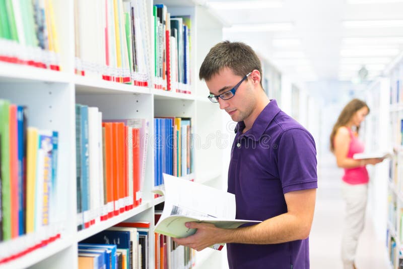 Scientist/doctor in a Library Stock Photo - Image of people, bookshelf ...