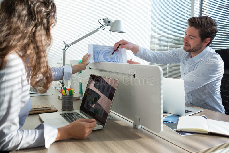 Two Collegue Working on Project Stock Photo - Image of innovation ...