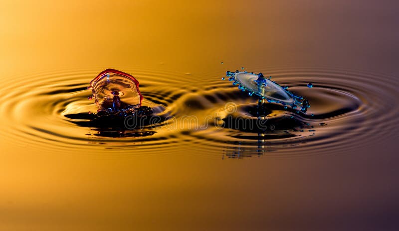 Two Water Splatter and Splash. Stock Photo - Image of dropcollision ...