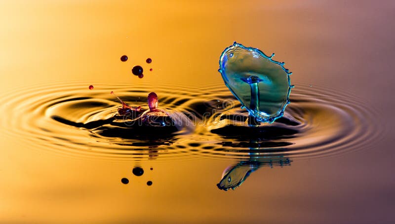 Two Water Splatter and Splash. Stock Photo - Image of drop, collision ...