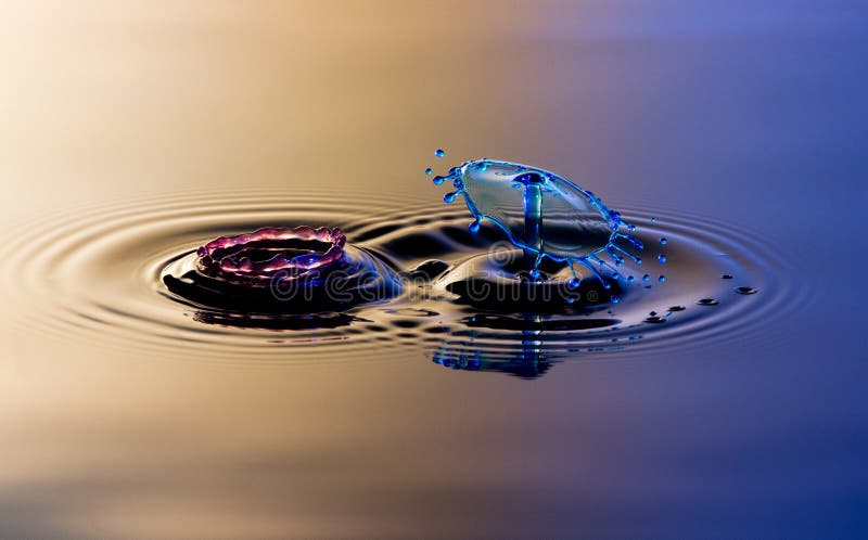 Two Water Splatter and Splash. Stock Photo - Image of alive, clear ...