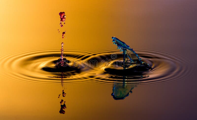 Two Water Splatter and Splash. Stock Image - Image of closeup ...
