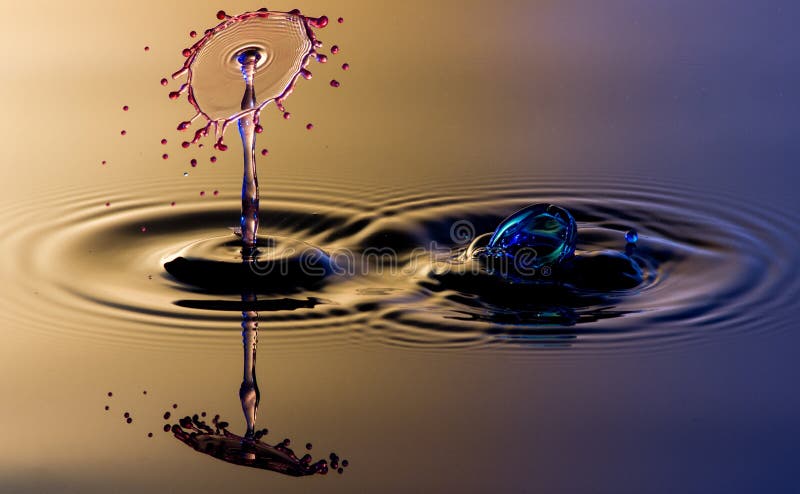 Two Water Splatter and Splash. Stock Image - Image of green, clear ...