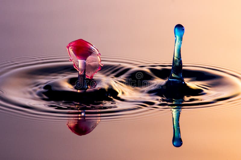 Two Water Splatter And Splash. Stock Image - Image of colour, collision ...