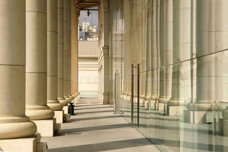 Two colonnades stock image. Image of facade, equipment - 48542815