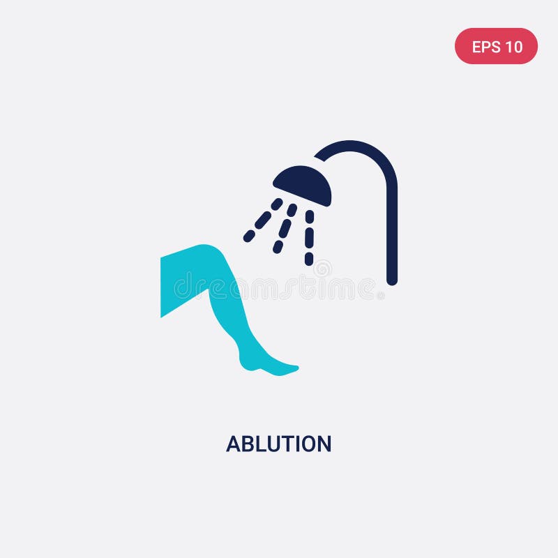 Two Color Ablution Vector Icon from Hygiene Concept. Isolated Blue ...