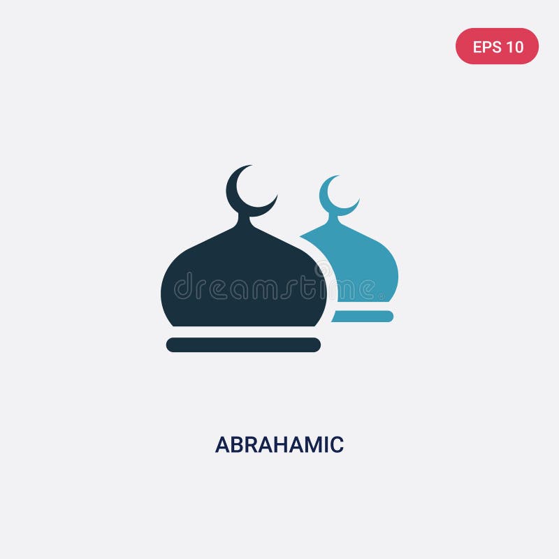 Two Color Abrahamic Vector Icon from Religion Concept. Isolated Blue ...