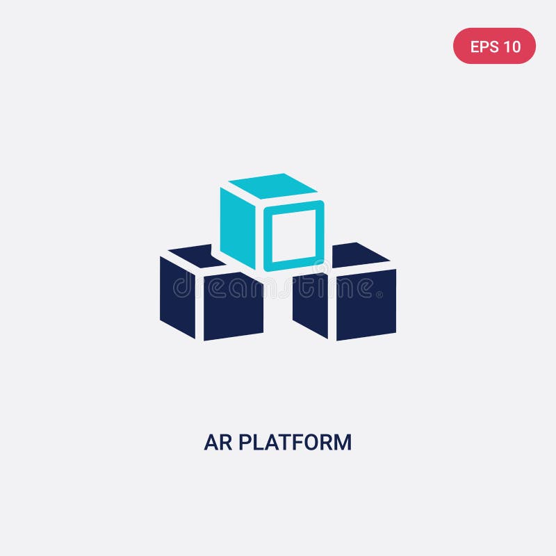 Two Color Ar Platform Vector Icon from General-1 Concept. Isolated Blue ...