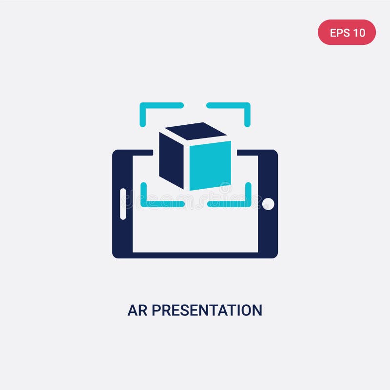 Two Color Ar Presentation Vector Icon from General-1 Concept. Isolated ...