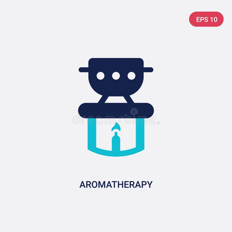 Two Color Aromatherapy Vector Icon from Beauty Concept. Isolated Blue ...