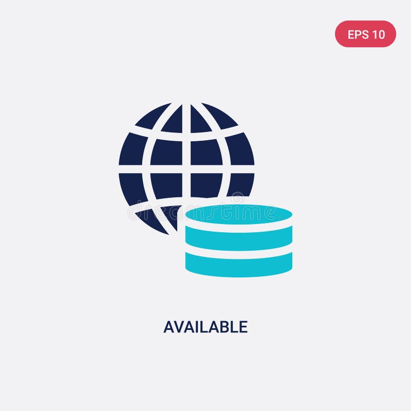 Available Icon in Different Style Vector Illustration. Two Colored and ...