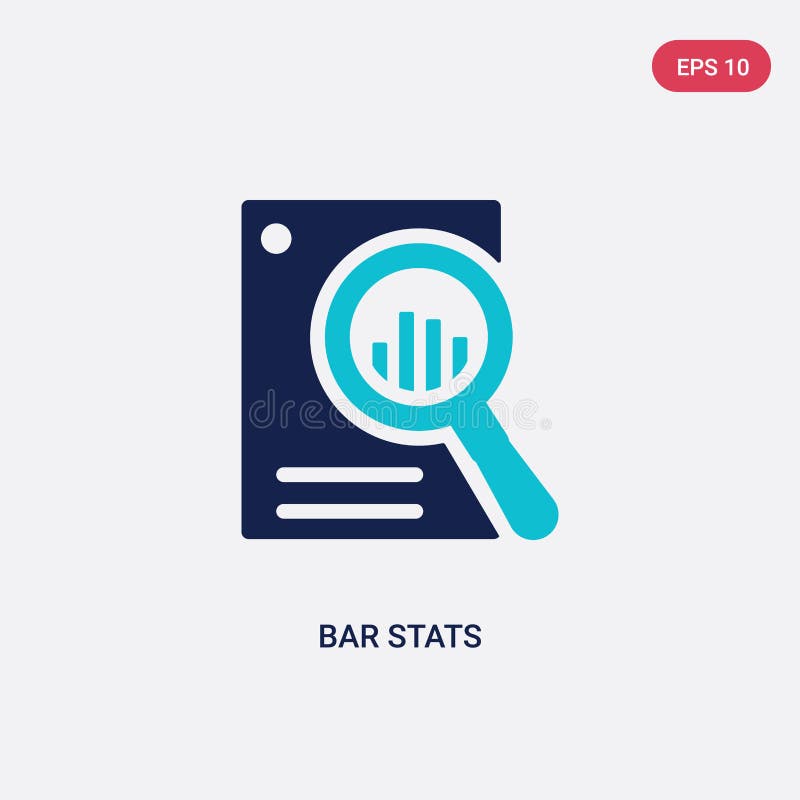 Two Color Bar Stats Vector Icon from Business and Analytics Concept ...