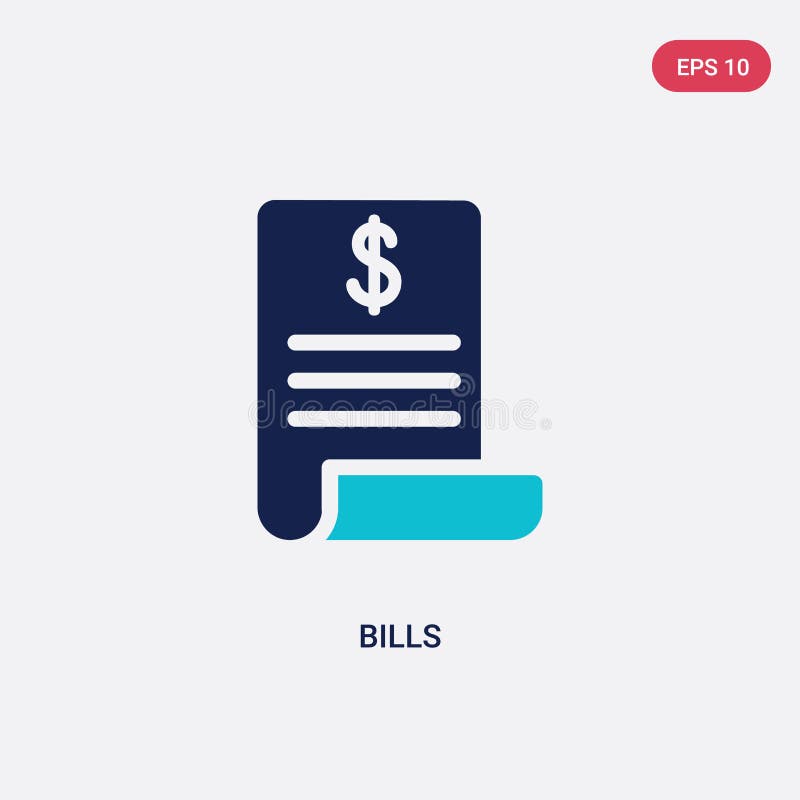 Two Color Bills Vector Icon from E-commerce and Payment Concept ...