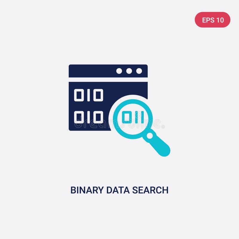 Two Color Binary Data Search Vector Icon From Business And Analytics 4540