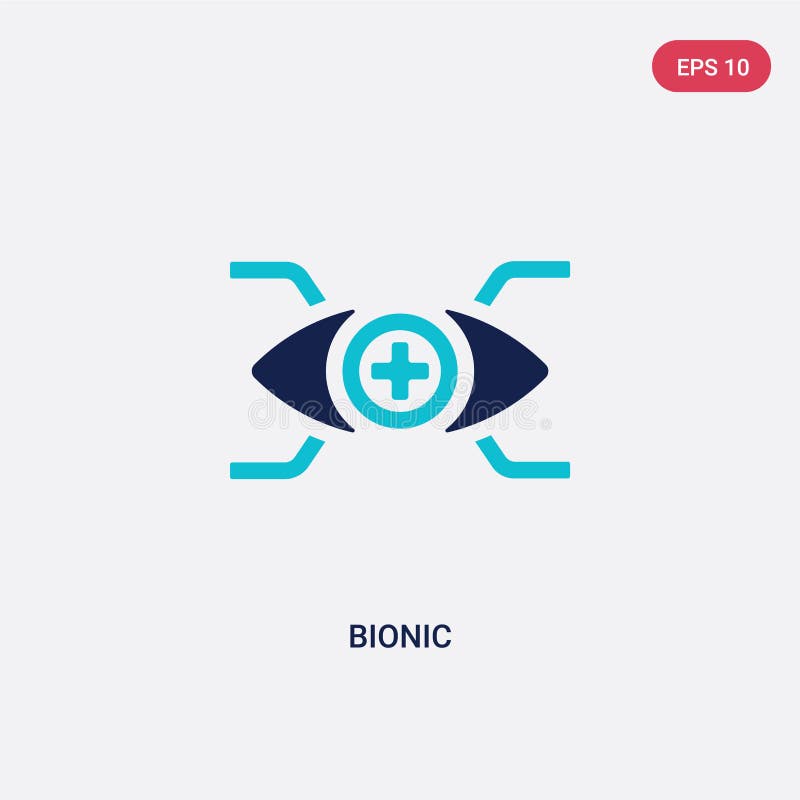 Two Color Bionic Vector Icon from Augmented Reality Concept. Isolated ...
