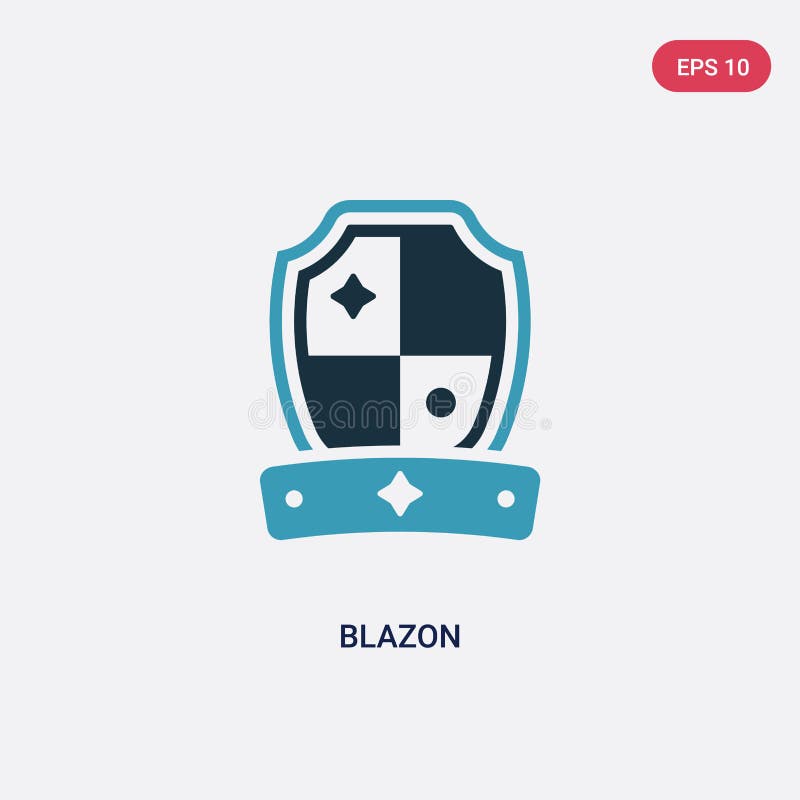 Two Color Blazon Vector Icon from Other Concept. Isolated Blue Blazon ...