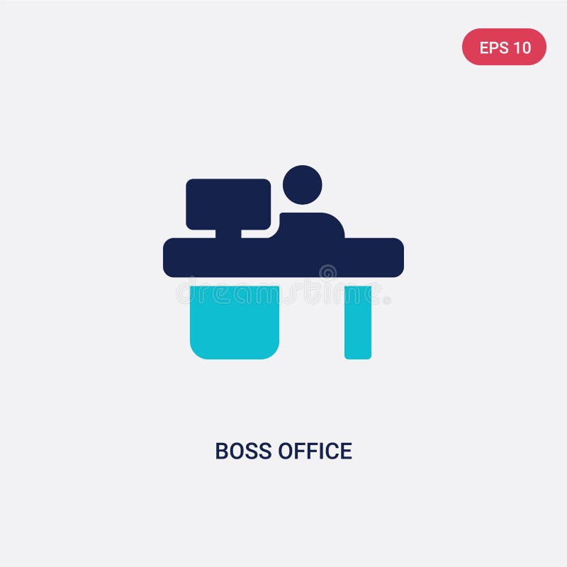 Boss and Worker Icon in Different Style Vector Illustration. Two ...