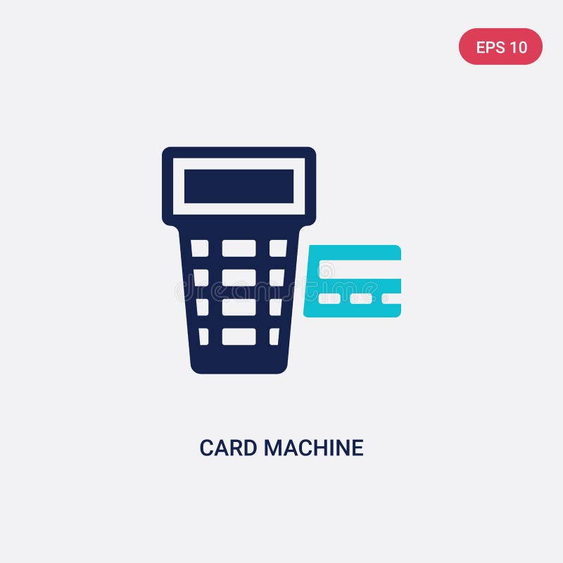 Two Color Card Machine Vector Icon from E-commerce and Payment Concept ...