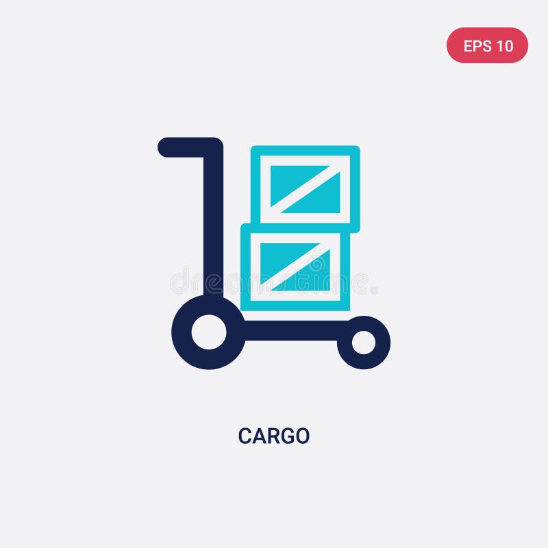 Two Color Cargo Bus Vector Icon from Delivery and Logistics Concept ...