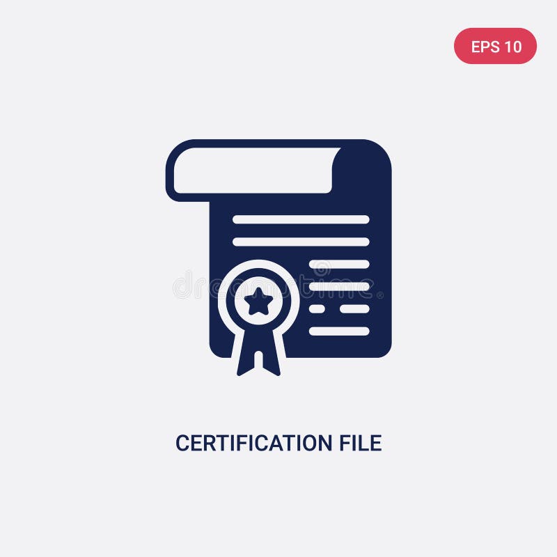 Two Color Certification File Vector Icon from Commerce and Shopping ...