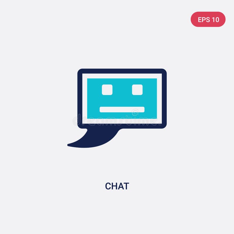 Two Color Chat Vector Icon from Artificial Intelligence Concept ...
