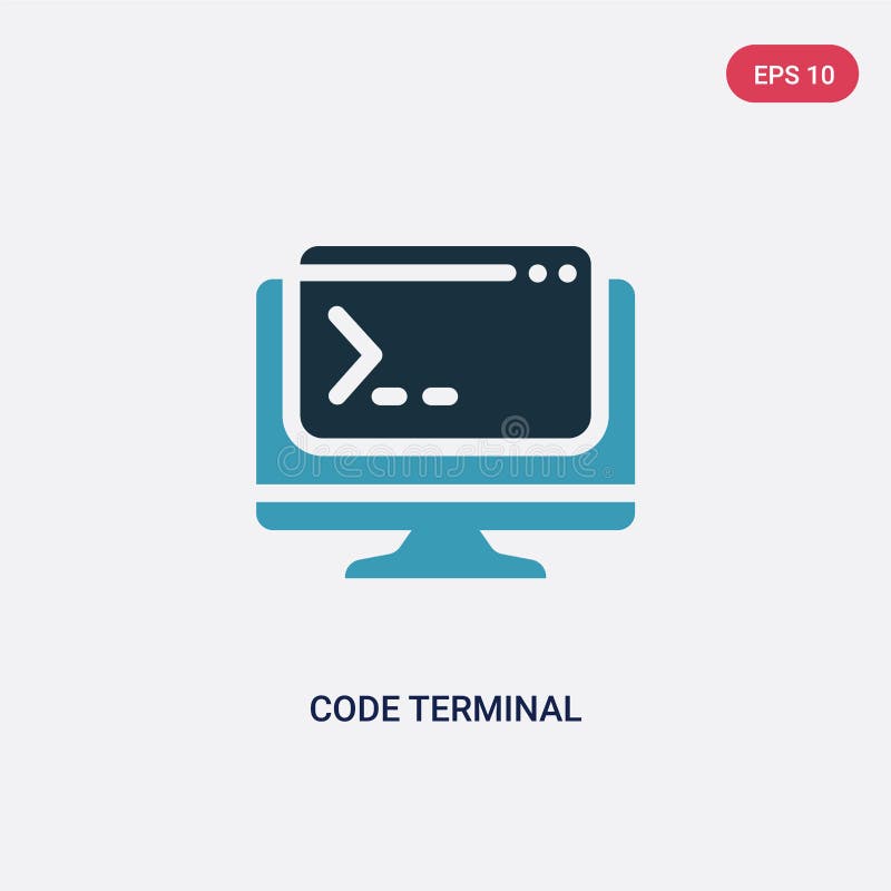 Two Color Code Terminal Vector Icon from Programming Concept. Isolated ...