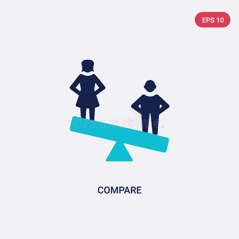 Compare Icon on White Background. Simple Element Illustration from ...
