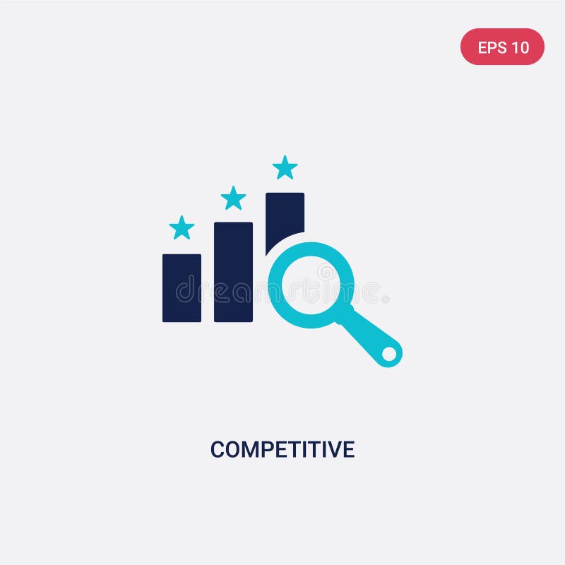 Two Color Competitive Vector Icon from Ethics Concept. Isolated Blue ...