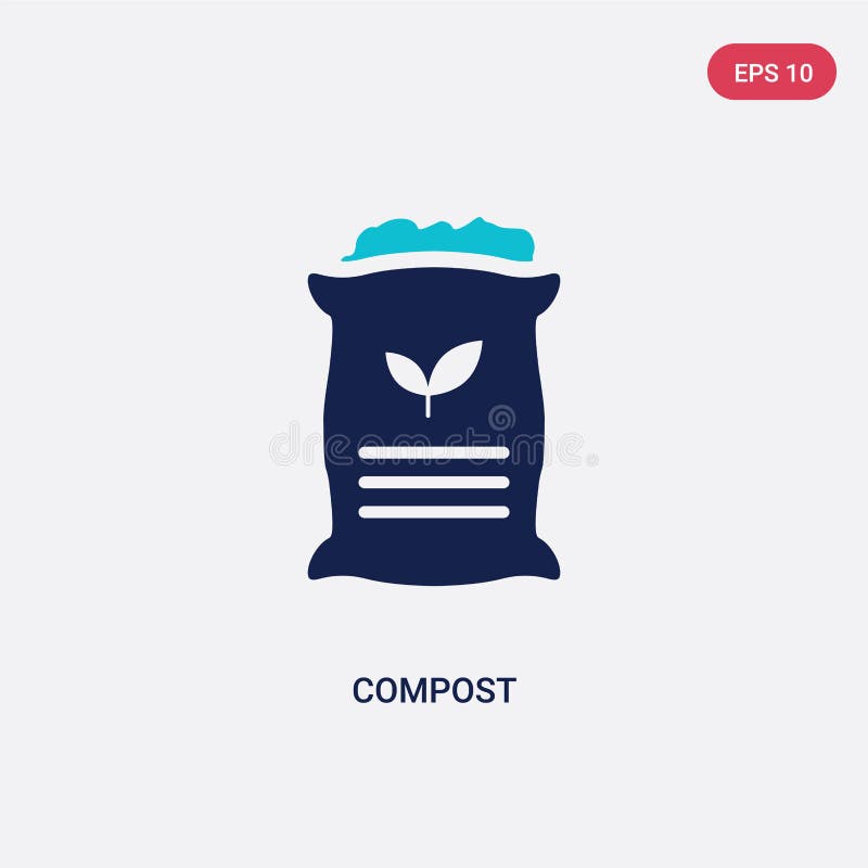 Two Color Compost Vector Icon from General Concept. Isolated Blue ...