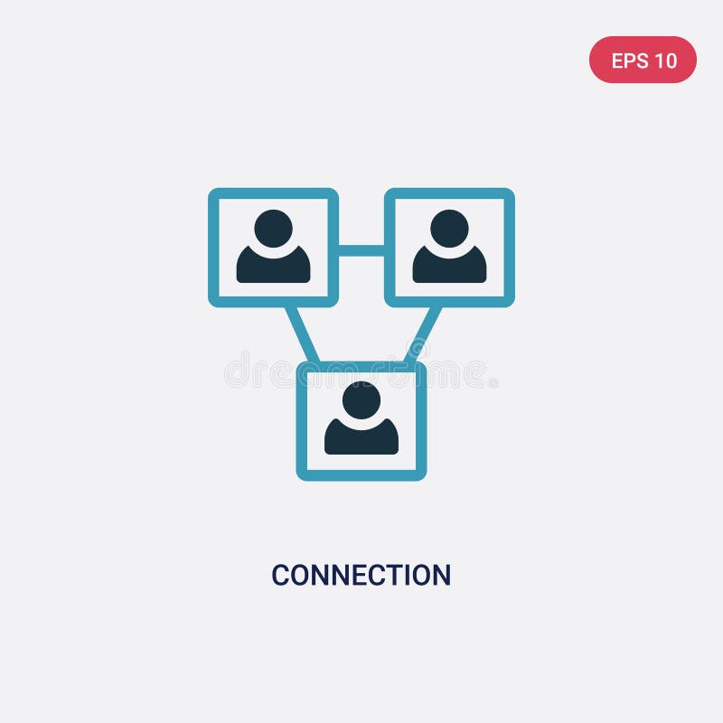 Two Color Connection Vector Icon from Strategy Concept. Isolated Blue ...