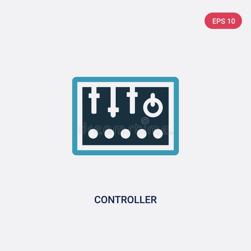 Two Color Controller Vector Icon from Industry Concept. Isolated Blue ...