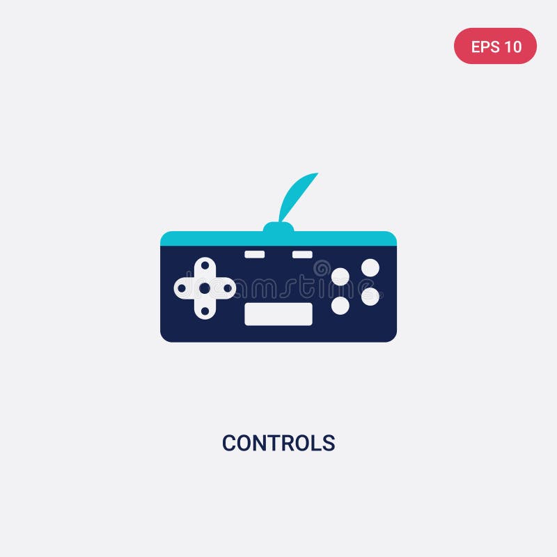 Controls Icon in Different Style Vector Illustration. Two Colored and ...