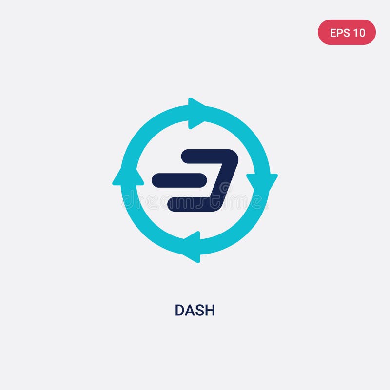 Dash Icon In Trendy Design Style. Dash Icon Isolated On White ...