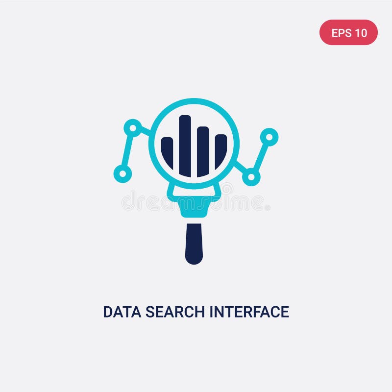 Two Color Data Search Interface Vector Icon from Business Concept ...