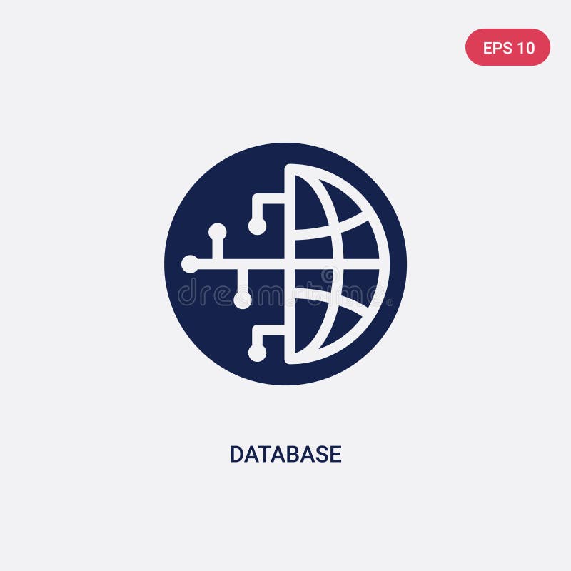 Two Color Database Interconnected Vector Icon from Business and ... Two Color Database Interconnected Vector Icon from Business and ...