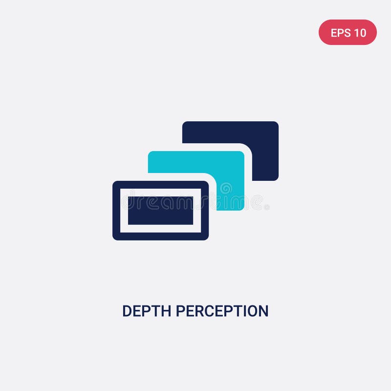 Two Color Depth Perception Vector Icon from Augmented Reality Concept ...