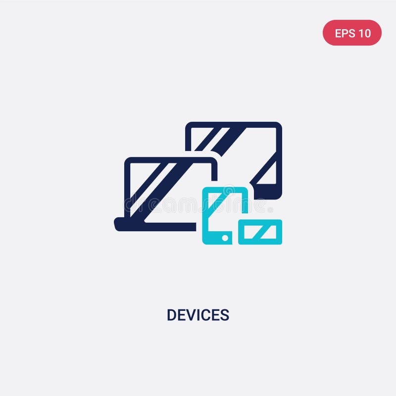 Two Color Devices Vector Icon from Electronic Devices Concept. Isolated ...