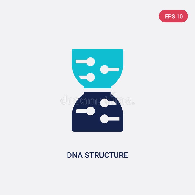 Two Color Dna Structure Vector Icon from Future Technology Concept ...
