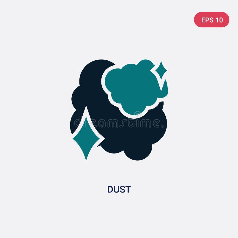 Two Color Dust Vector Icon from Magic Concept. Isolated Blue Dust ...