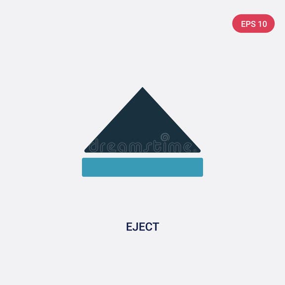 Two Color Eject Vector Icon from Interface Concept. Isolated Blue Eject ...