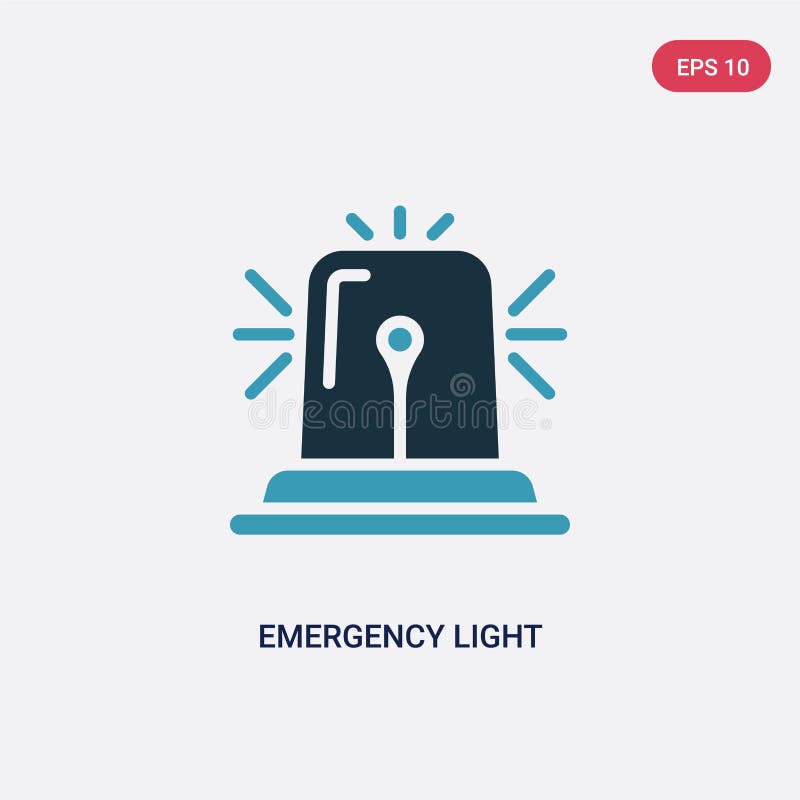 Two Color Emergency Light Vector Icon from Security Concept. Isolated ...