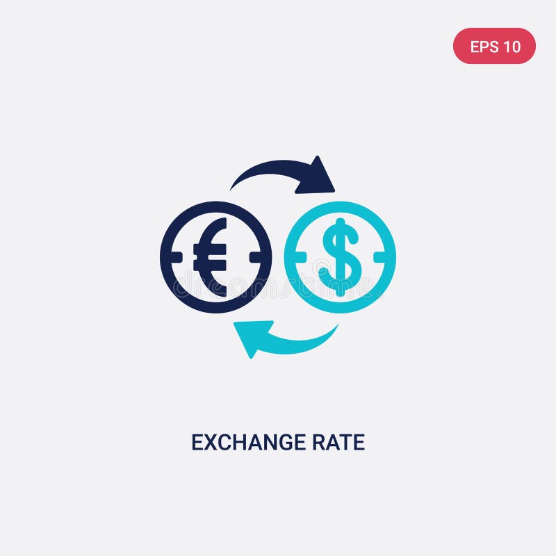 Two Color Exchange Rate Vector Icon from E-commerce and Payment Concept ...