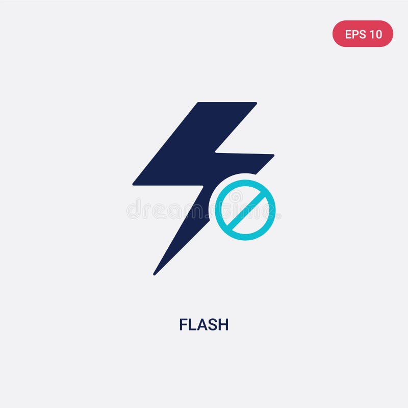 Two Color Flash Vector Icon from Electronic Stuff Fill Concept ...