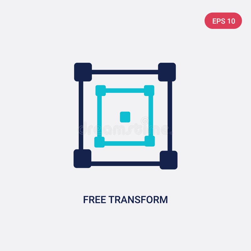 Two Color Free Transform Vector Icon from Edit Tools Concept. Isolated ...