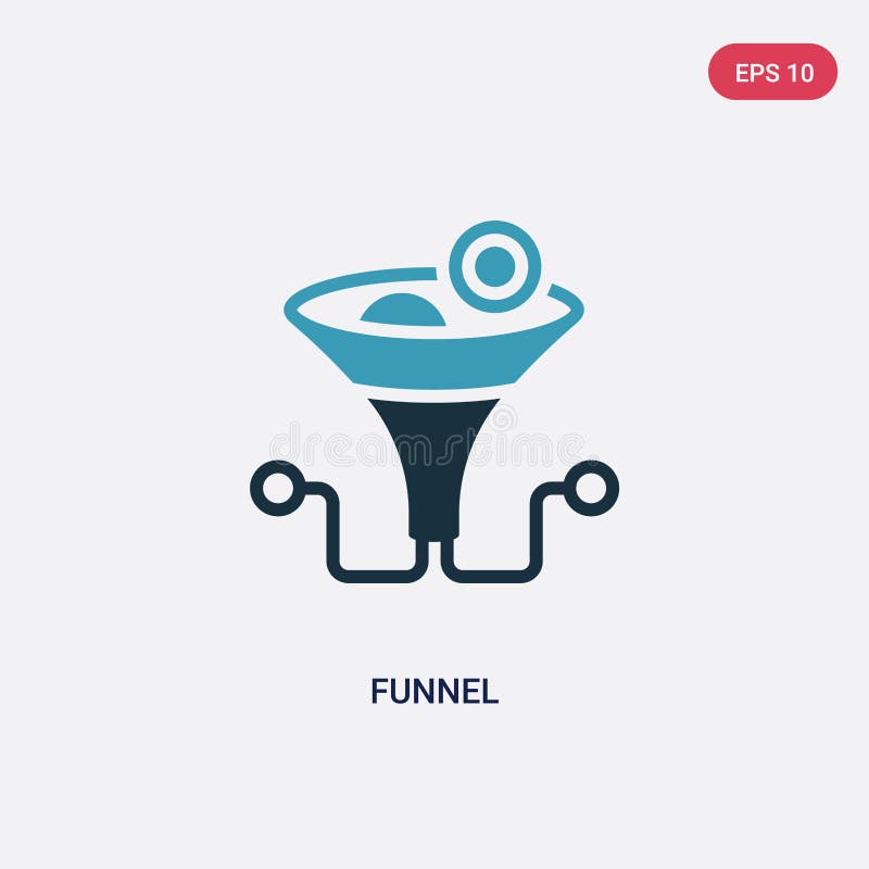 Two Color Funnel Vector Icon from Search Engine Optimization Concept ...