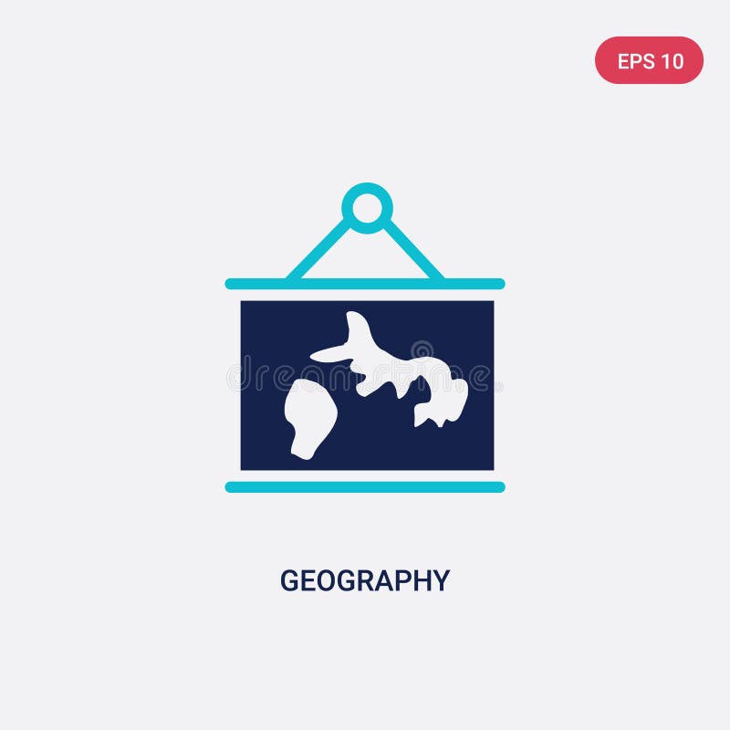 Two Color Geography Vector Icon from E-learning and Education Concept ...