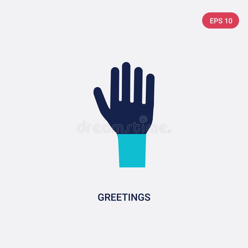 Greetings Icon in Different Style Vector Illustration. Two Colored and ...