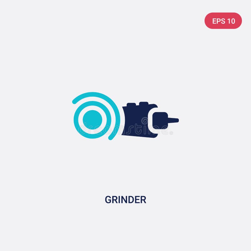 Two Color Grinder Vector Icon from Construction Concept. Isolated Blue ...