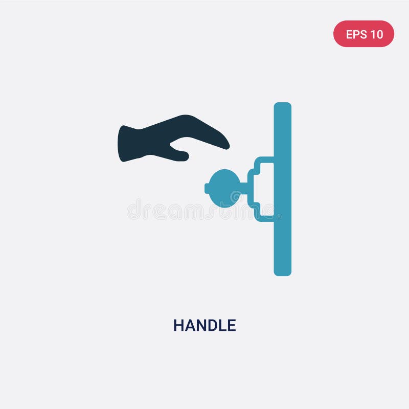 Two Color Handle Vector Icon from Smart House Concept. Isolated Blue ...