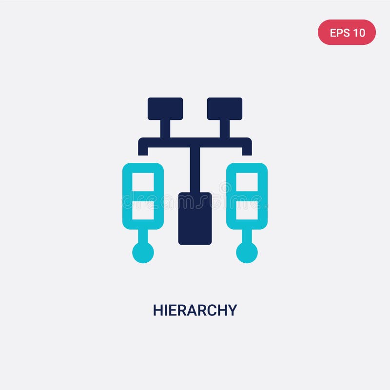 Two Color Hierarchy Vector Icon from Business and Analytics Concept ...
